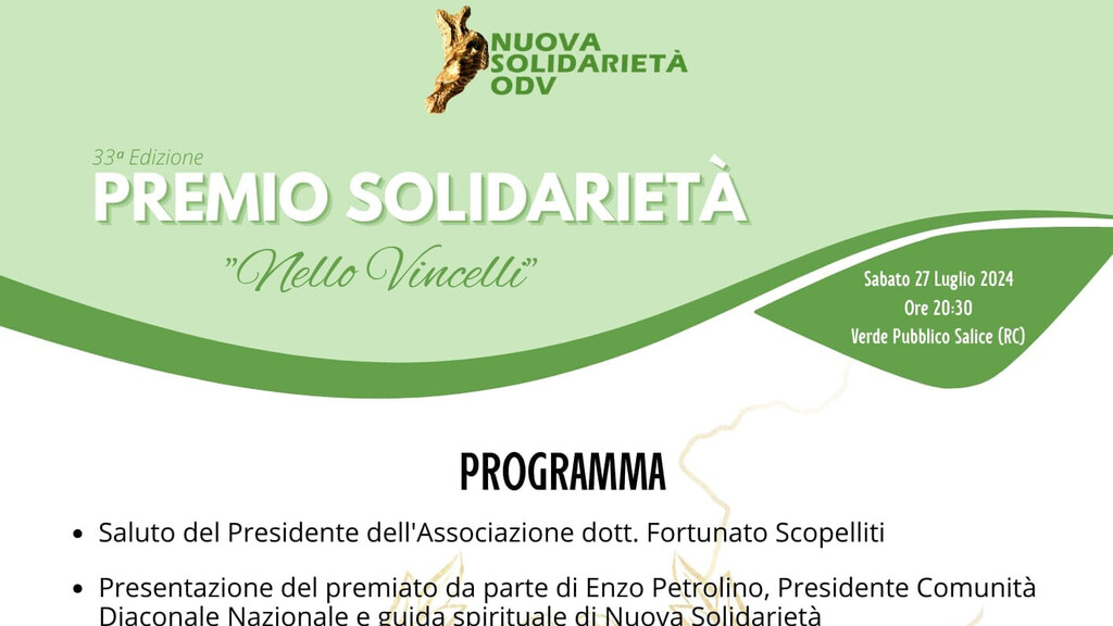 ReggioTV - Il Premio Solidarietà "Nello Vincelli" a Don Giacomo Panizza